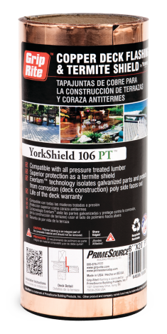 Copper Deck Flashing and Termite Shield | Grip-Rite®