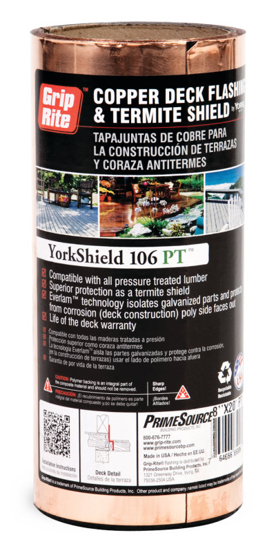 Copper Deck Flashing and Termite Shield | Grip-Rite®