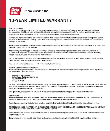 Product Resources | Sell Sheets, Guides, Manuals | Grip-Rite®